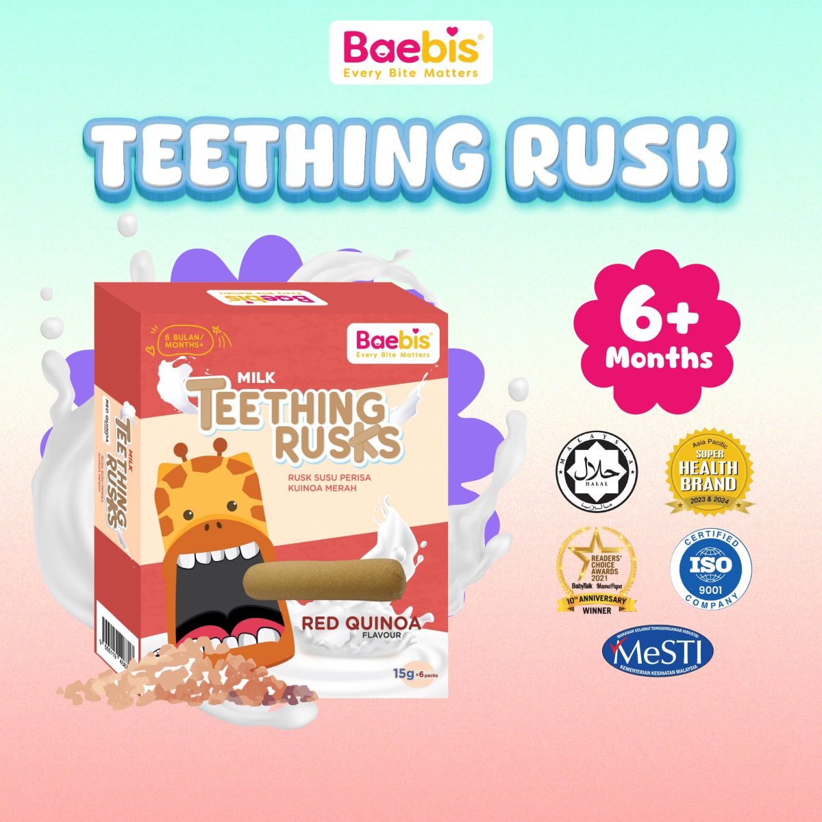 Teething Rusks (Red Quinoa) – Baebis World